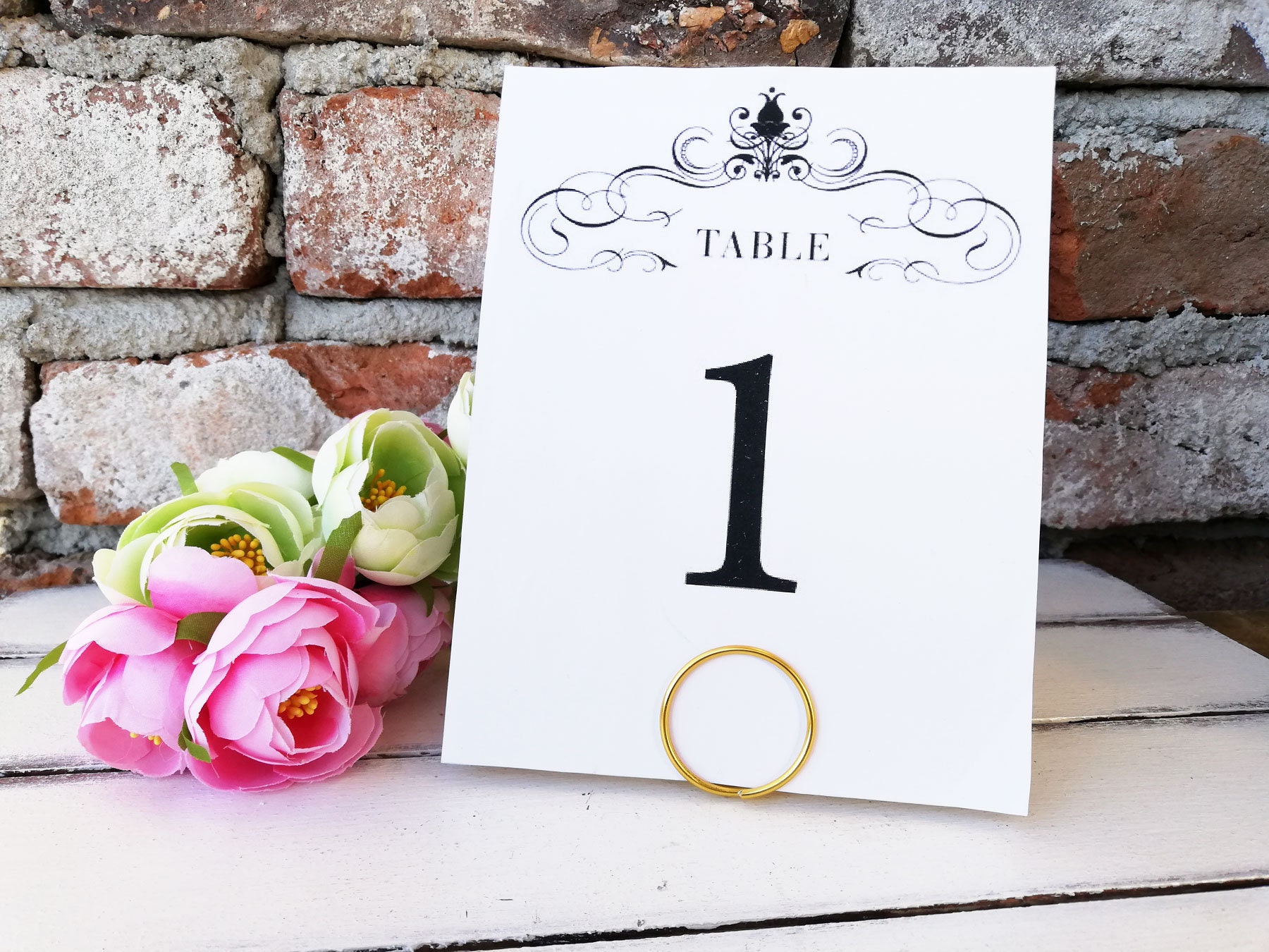 Round Table Number Holder, Elegant Menu Stand, Number Card Hold ...