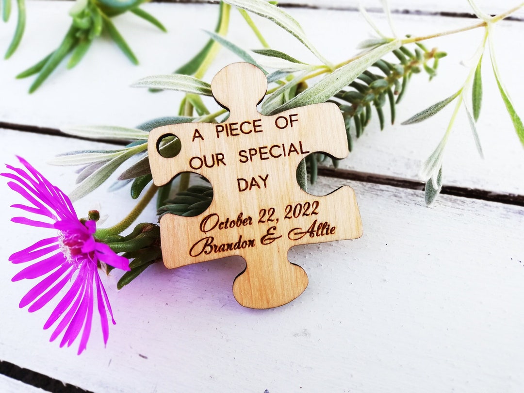 Puzzle Tag, Wedding Favours Box Tag, Rustic Wedding Favor, Puzzle ...