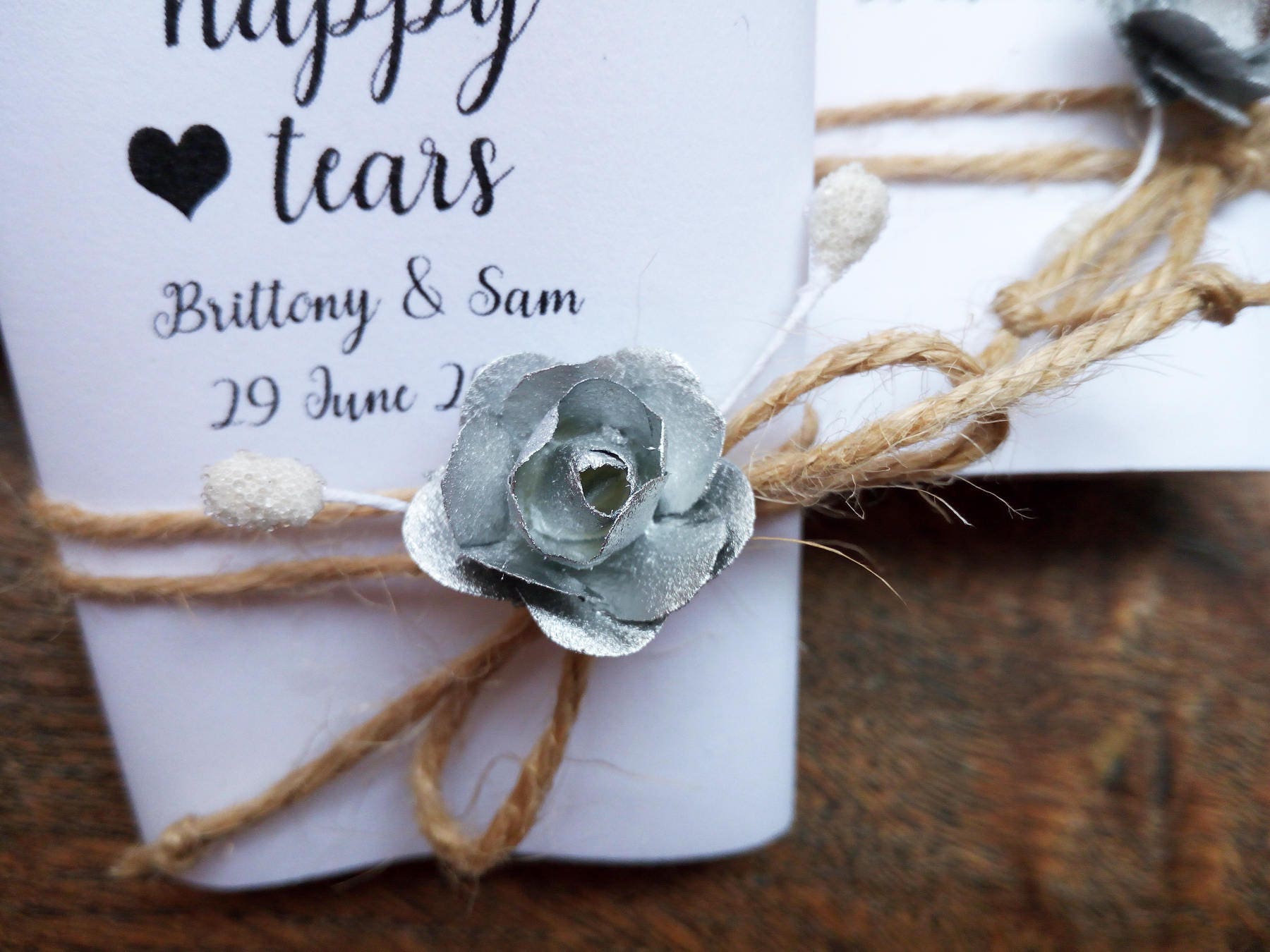 Happy Tears Tissue Pack, Tears of Joy Packs, Wedding Favors for Guests ...