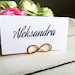 Infinity Place Card Holder, Gold Place Card Holder, Escort Card Holder ...