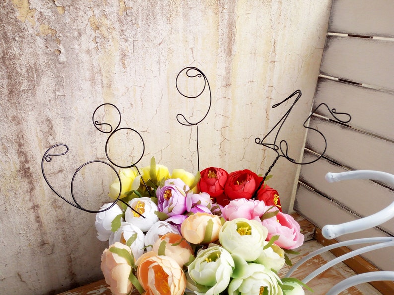 Wedding Table Number Sticks Party Cocktail Table Decor Wire - Etsy