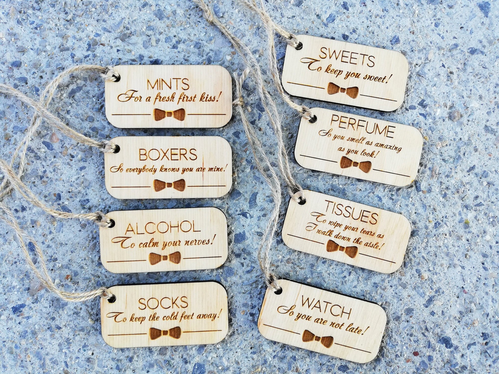 Grooms Survival Kit Groom Survival Kit Tag Wooden Groom Gift - Etsy