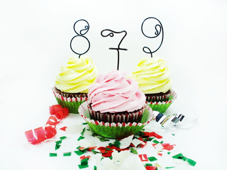 Number Cake Topper Birthday Party Decoration Cake Wire - Etsy