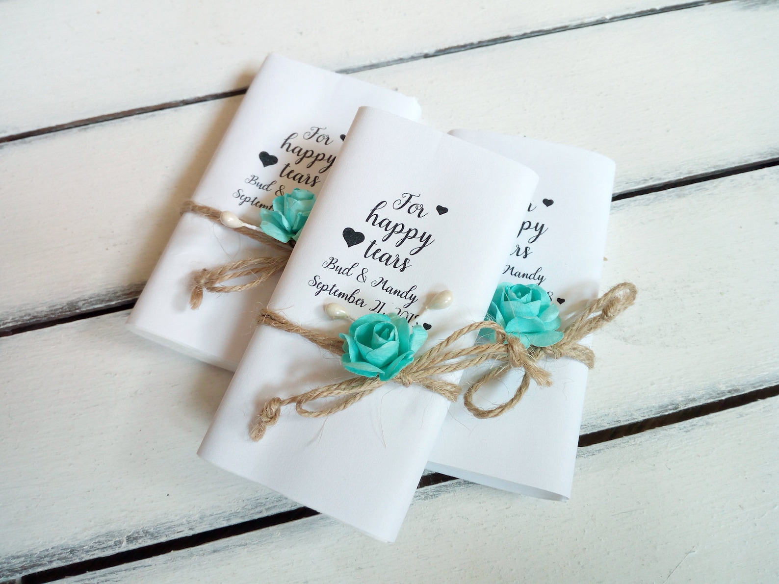 Happy Tears Tissue Pack Wedding Favor Tears of Joy Packs | Etsy