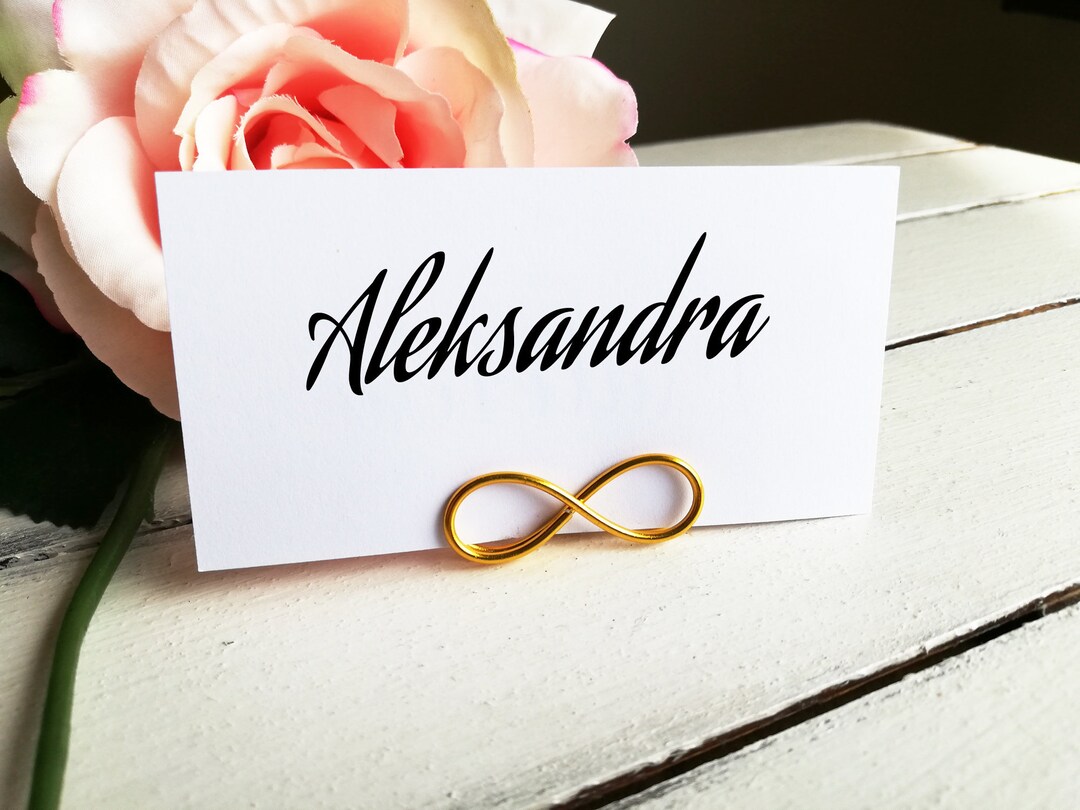 Infinity Place Card Holder, Gold Place Card Holder, Escort Card Holder ...