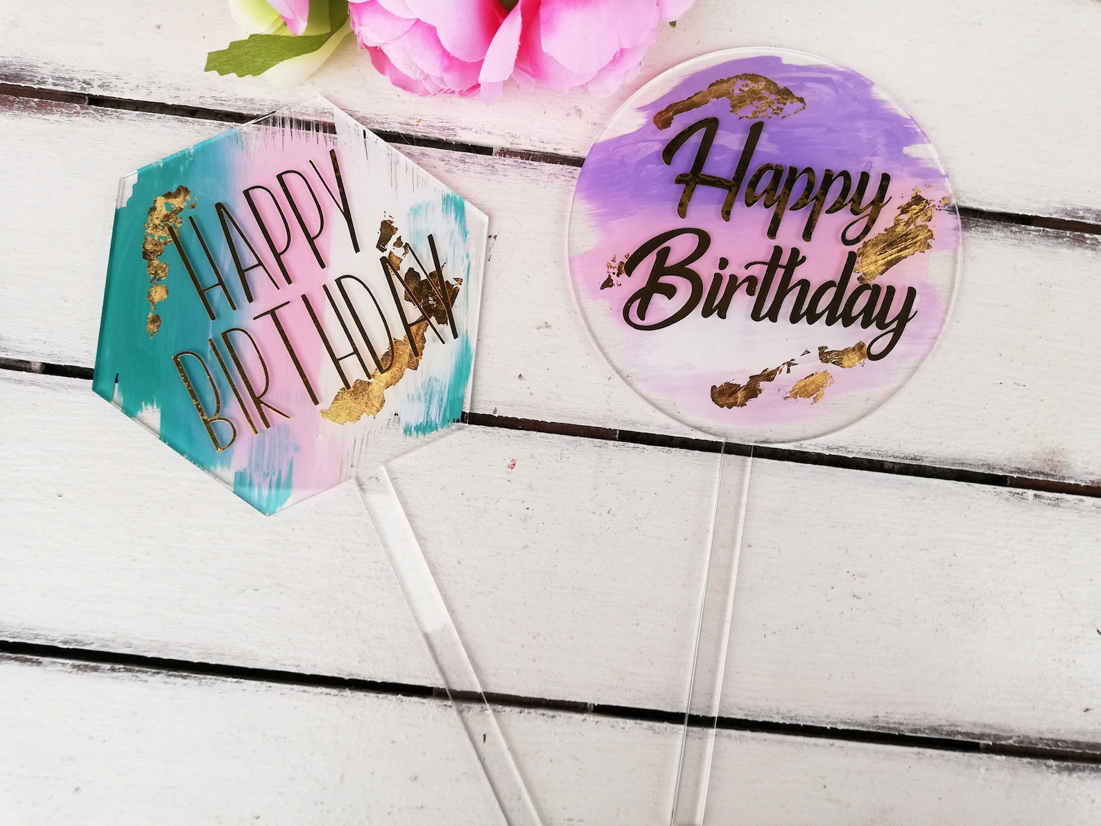 Acrylic Cake Topper Custom Cake Decoration Personalized | Etsy