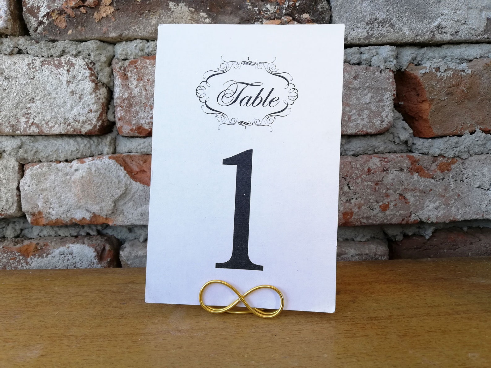 Infinity Table Number Holder, Gold Table Number Holder, Wedding Table ...