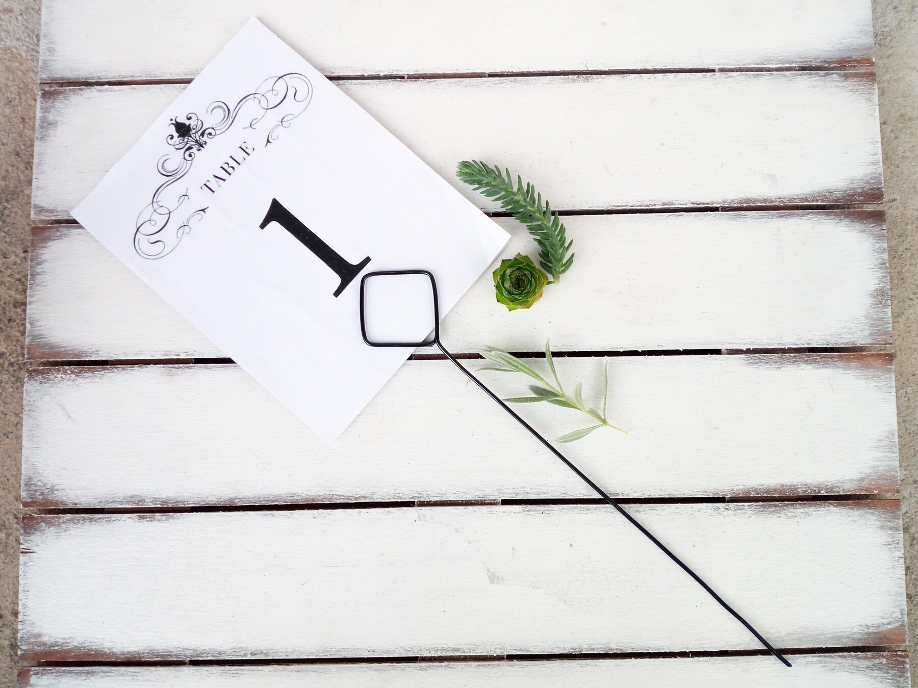 Table number holder sticks Geometric card holder Rhombus | Etsy