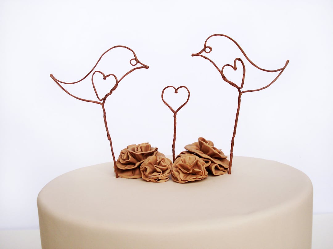 Bird Cake Topper, Vintage Cake Topper, Love Birds Cake Topper, Romantic ...