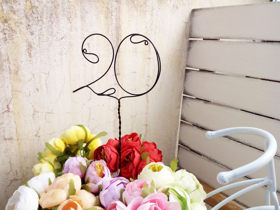 Wedding Table Number Sticks, Party Cocktail Table Decor, Wire Table ...