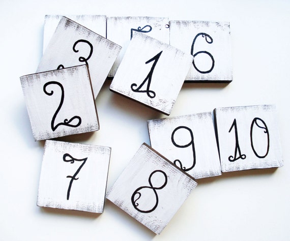 Vintage Wedding Table Number Wood Block Alone Table Numbers | Etsy