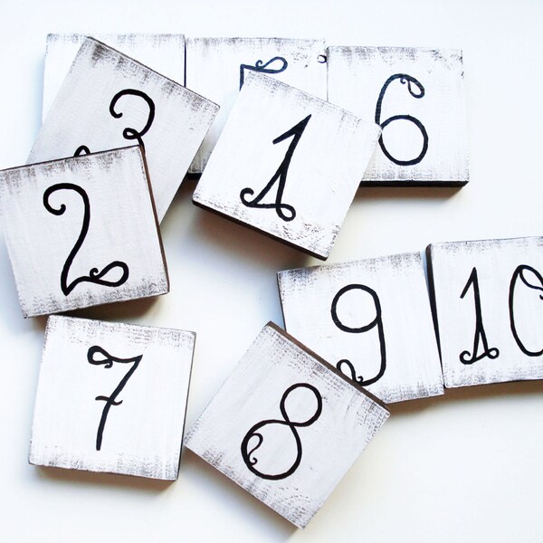Wood Table Number - Etsy