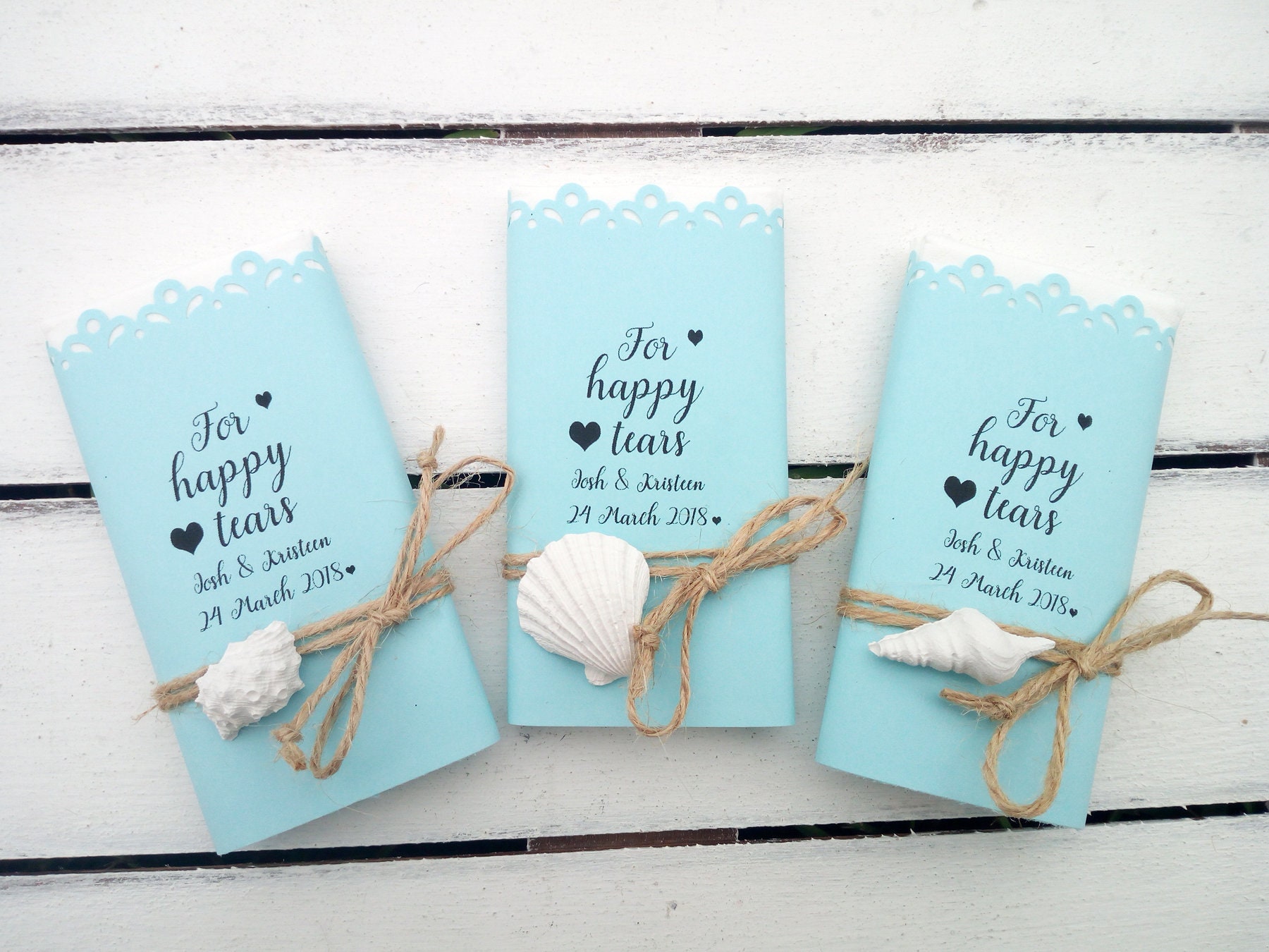 Happy Tears Tissue Pack Blue Custom Tears of Joy Packs - Etsy