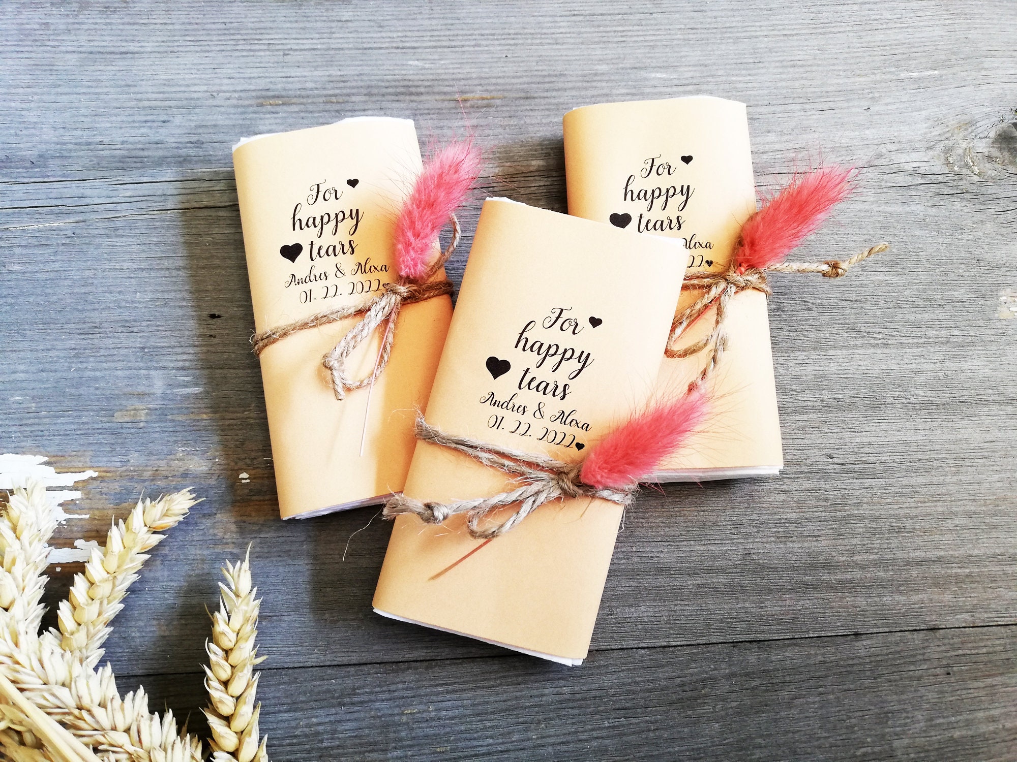 For Happy Tears Pack, Wedding Favors, Personalised Wedding Favors ...
