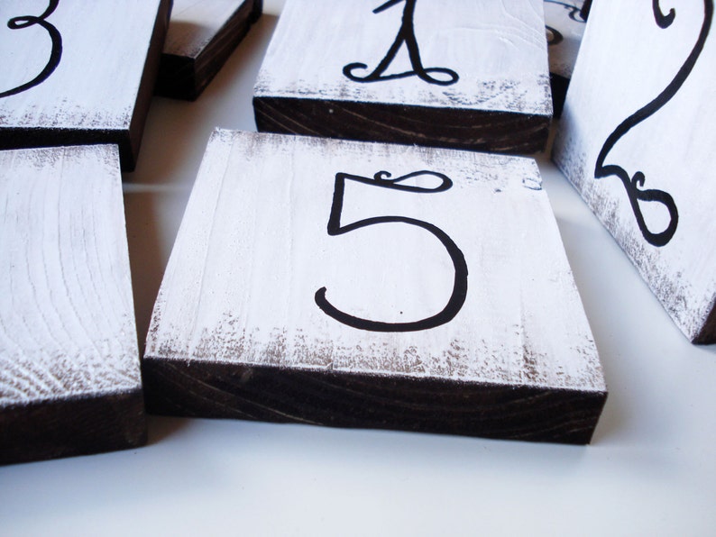 Vintage Wedding Table Number Wood Block Alone Table Numbers | Etsy