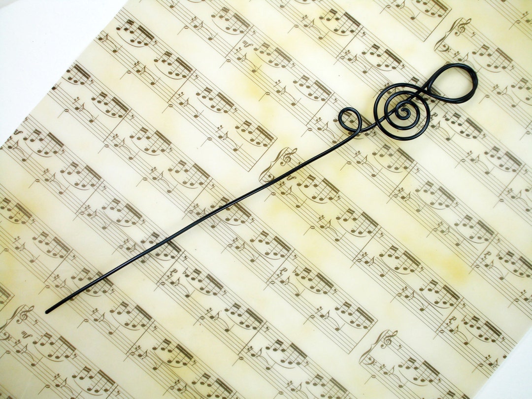 Treble Clef Number Wire Holder Sticks, Silver Gold Black Wire Wrap ...