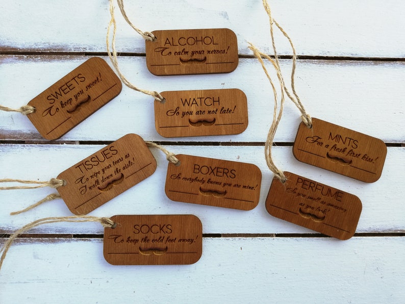Groom Survival Kit Tag Survival Kit Wooden Gift Tags Groom | Etsy