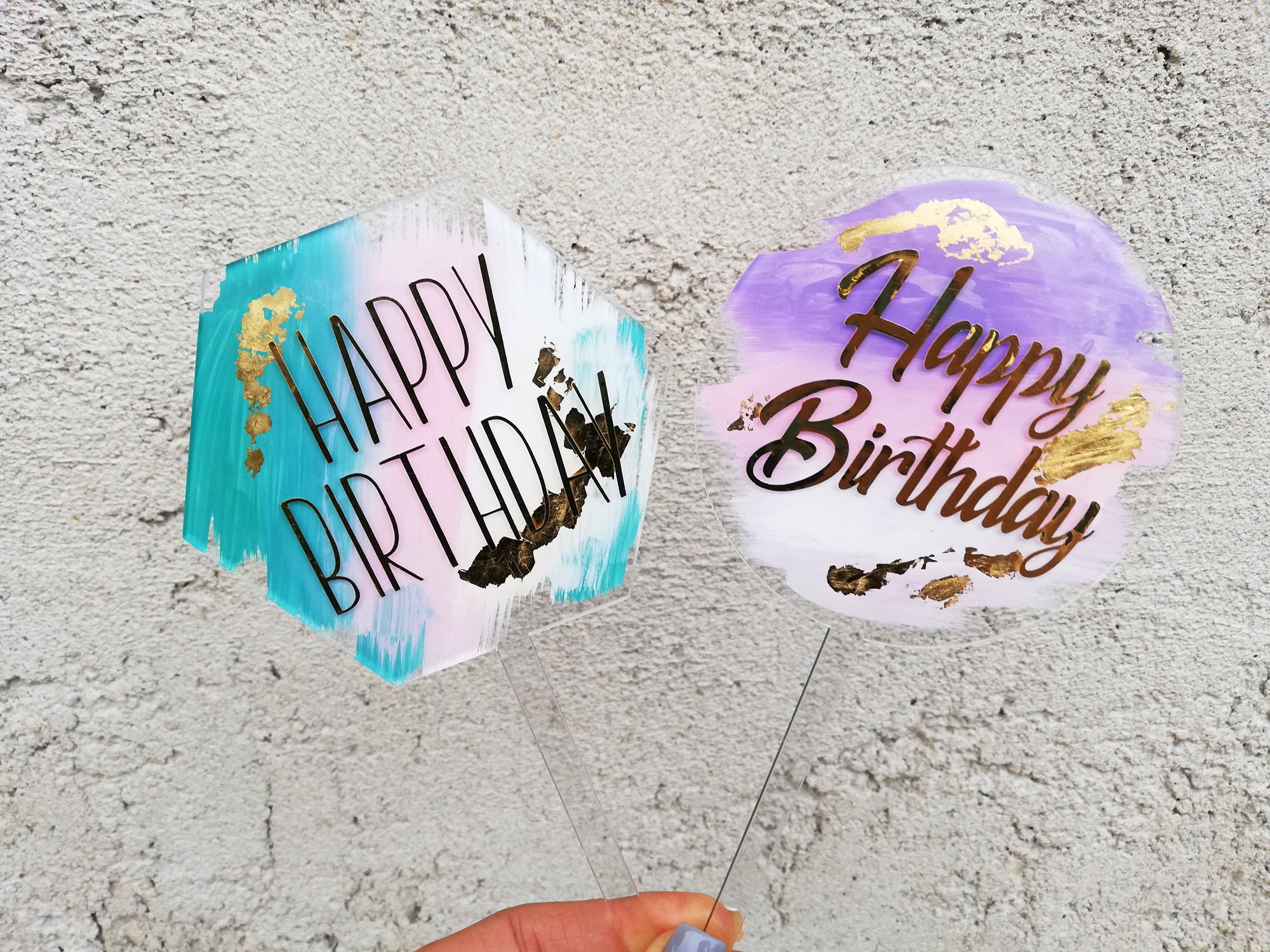 Acrylic Cake Topper Custom Cake Decoration Personalized | Etsy