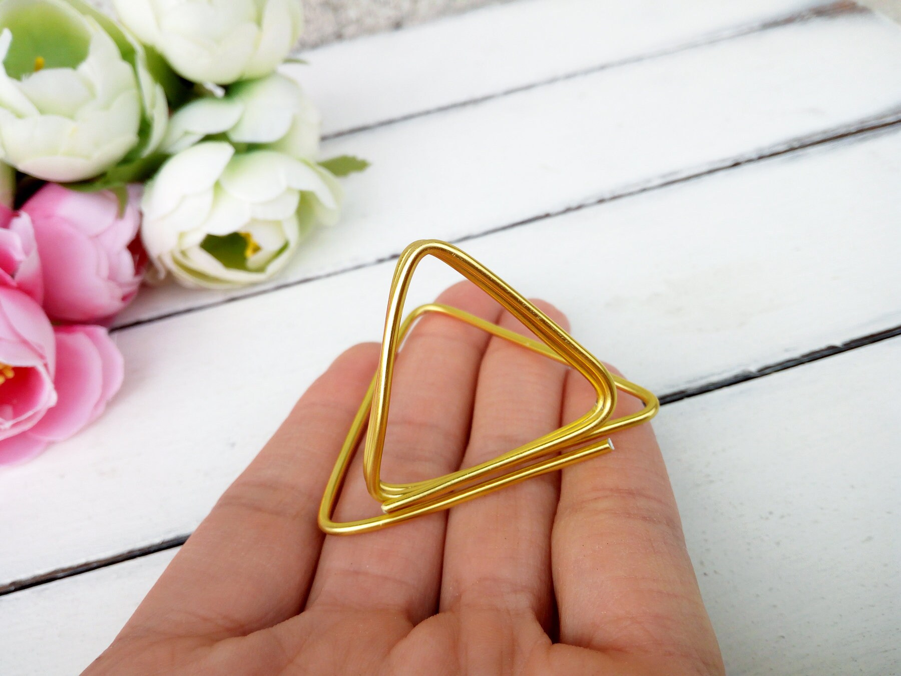 Triangle Table Number Holder Pyramid Menu Stand Geometric | Etsy