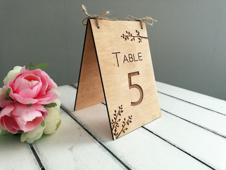 Table Number Wood Standing Alone Table Numbers Rustic - Etsy