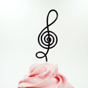 Clef Cupcake Toppers, Wedding Party Cake Topper, Birthday Favors, Music ...
