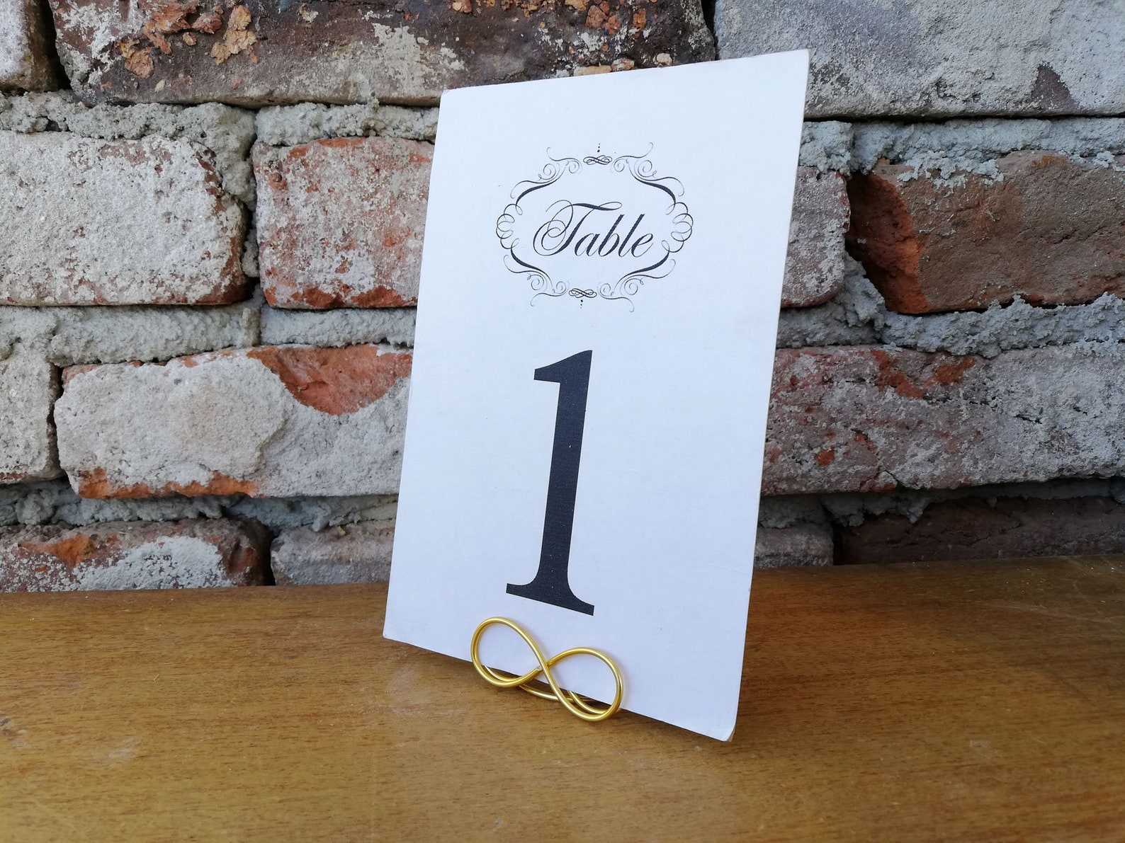 Infinity Table Number Holder Gold Table Centerpieces Silver - Etsy