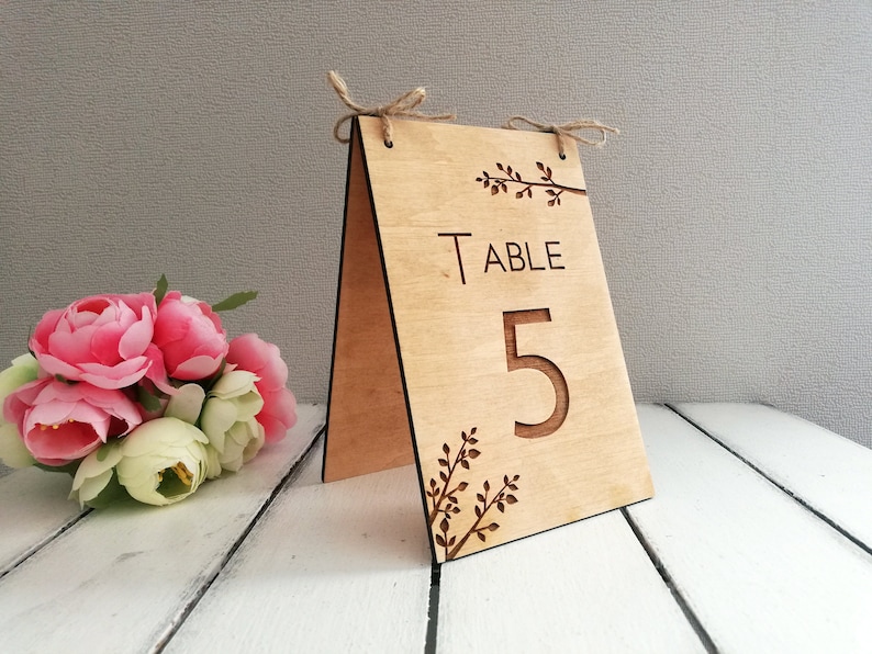 Table Number Wood Standing Alone Table Numbers Rustic - Etsy