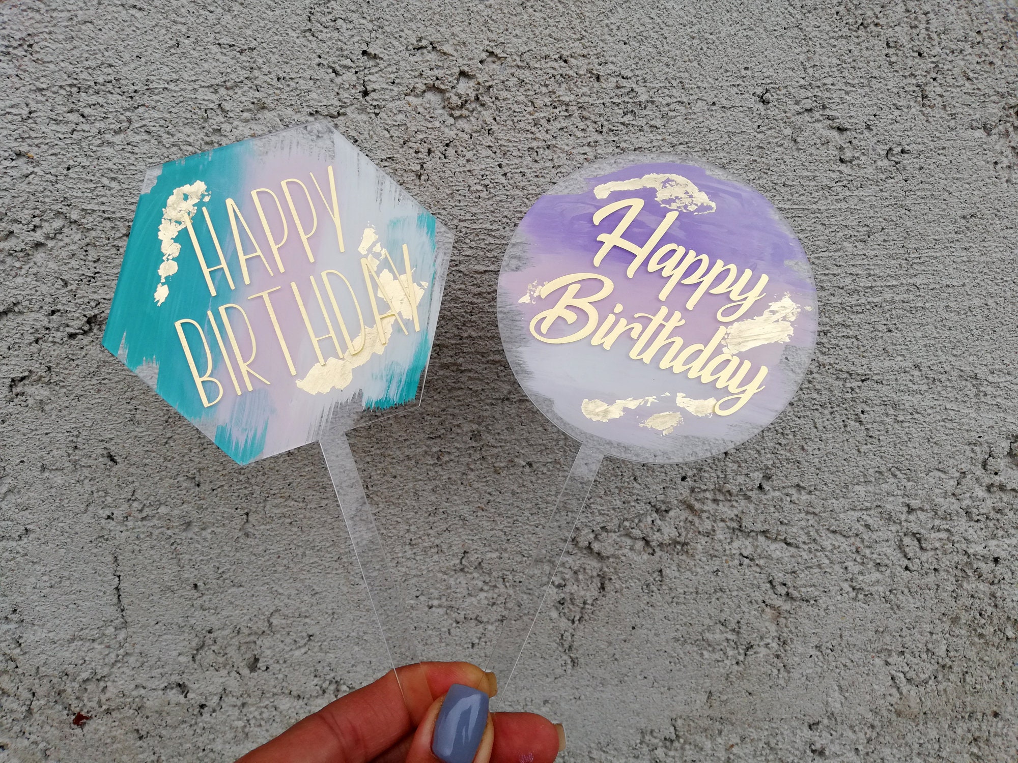 Acrylic Cake Topper Custom Cake Decoration Personalized | Etsy