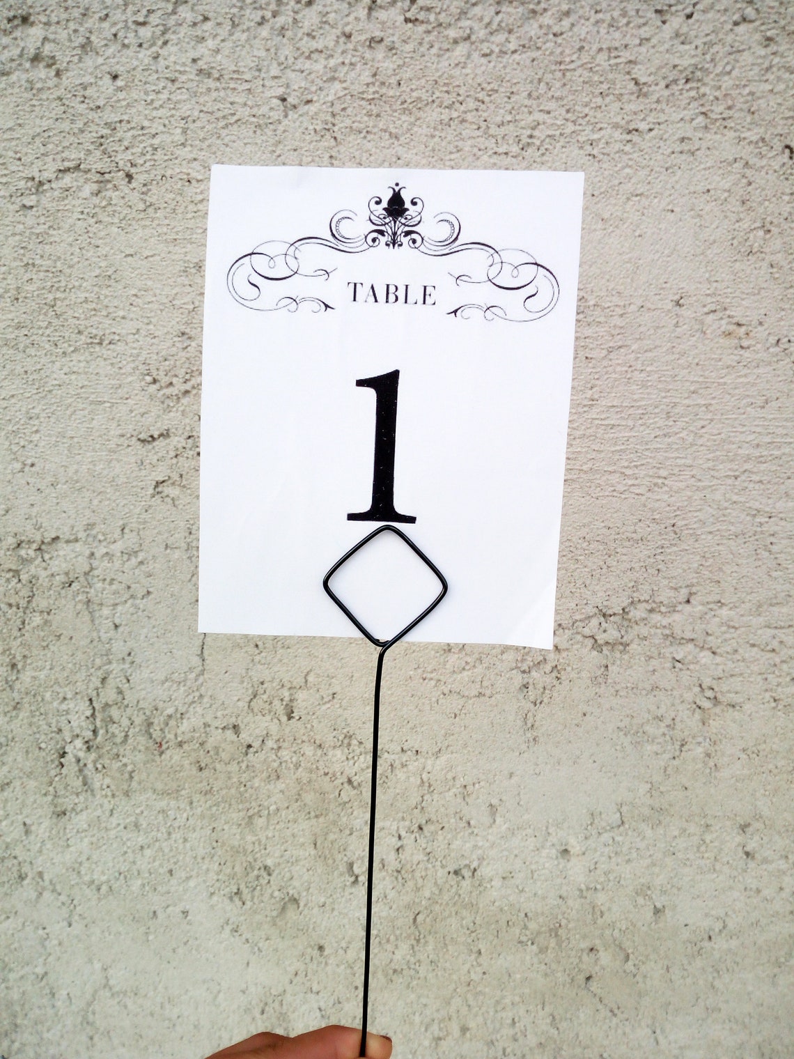 Table number holder sticks Geometric card holder Rhombus | Etsy