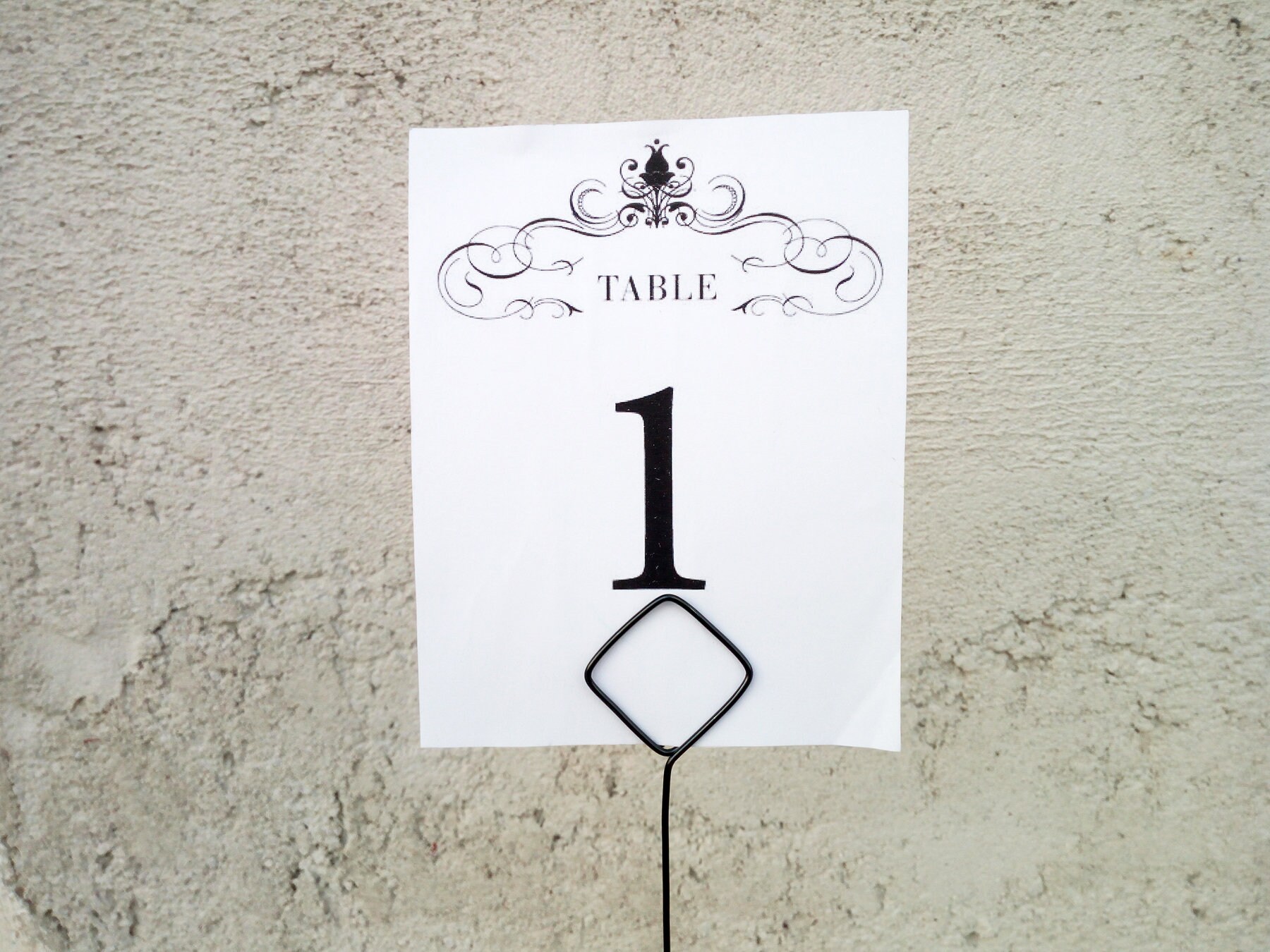 Table number holder sticks Geometric card holder Rhombus | Etsy