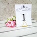 Triangle Table Number Holder Pyramid Menu Stand Geometric - Etsy