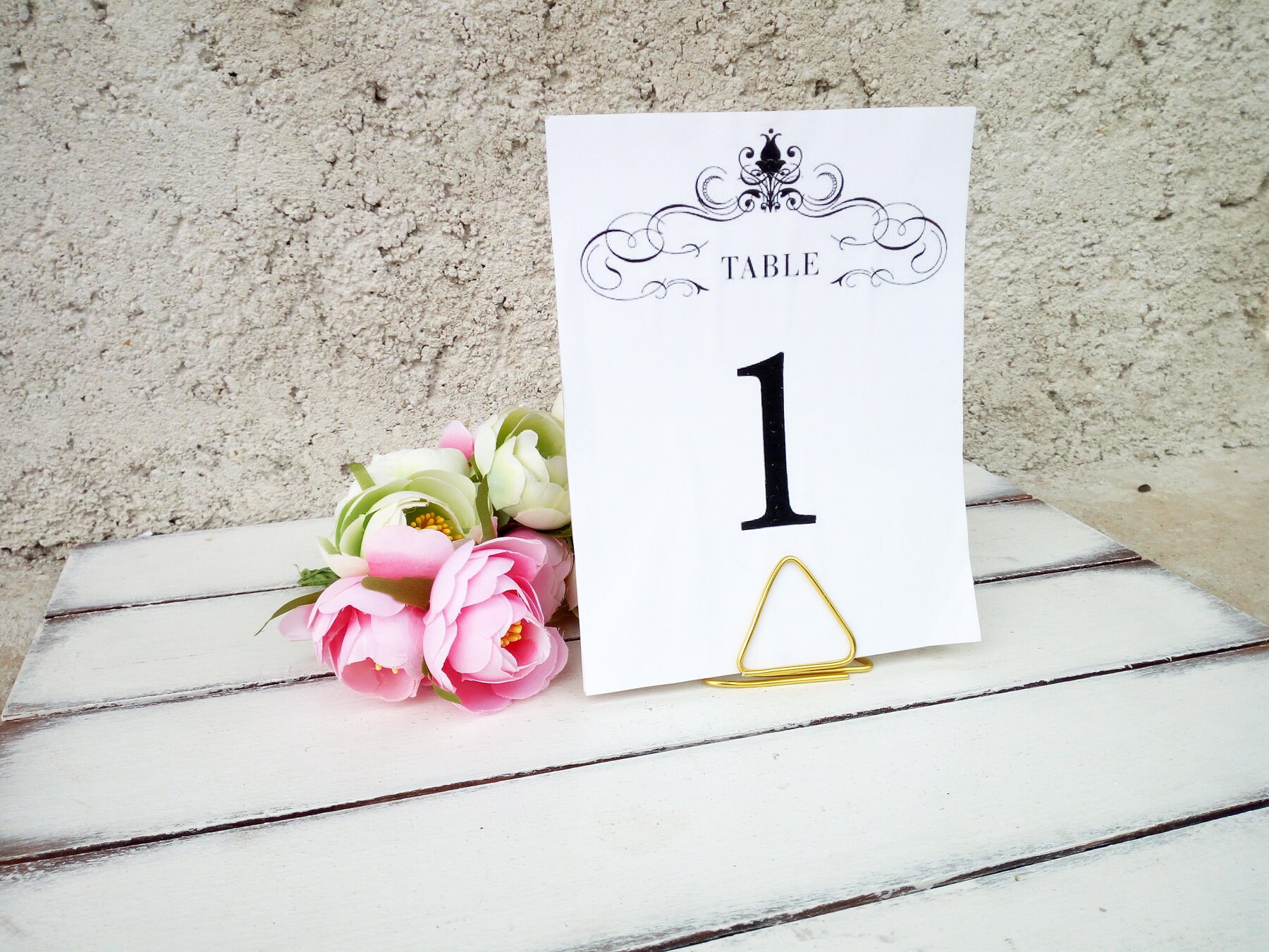 Triangle Table Number Holder Pyramid Menu Stand Geometric | Etsy