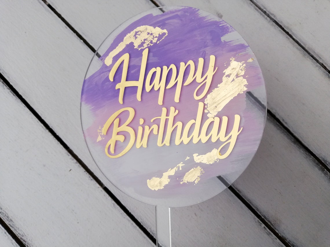 Acrylic Cake Topper Custom Cake Decoration Personalized | Etsy