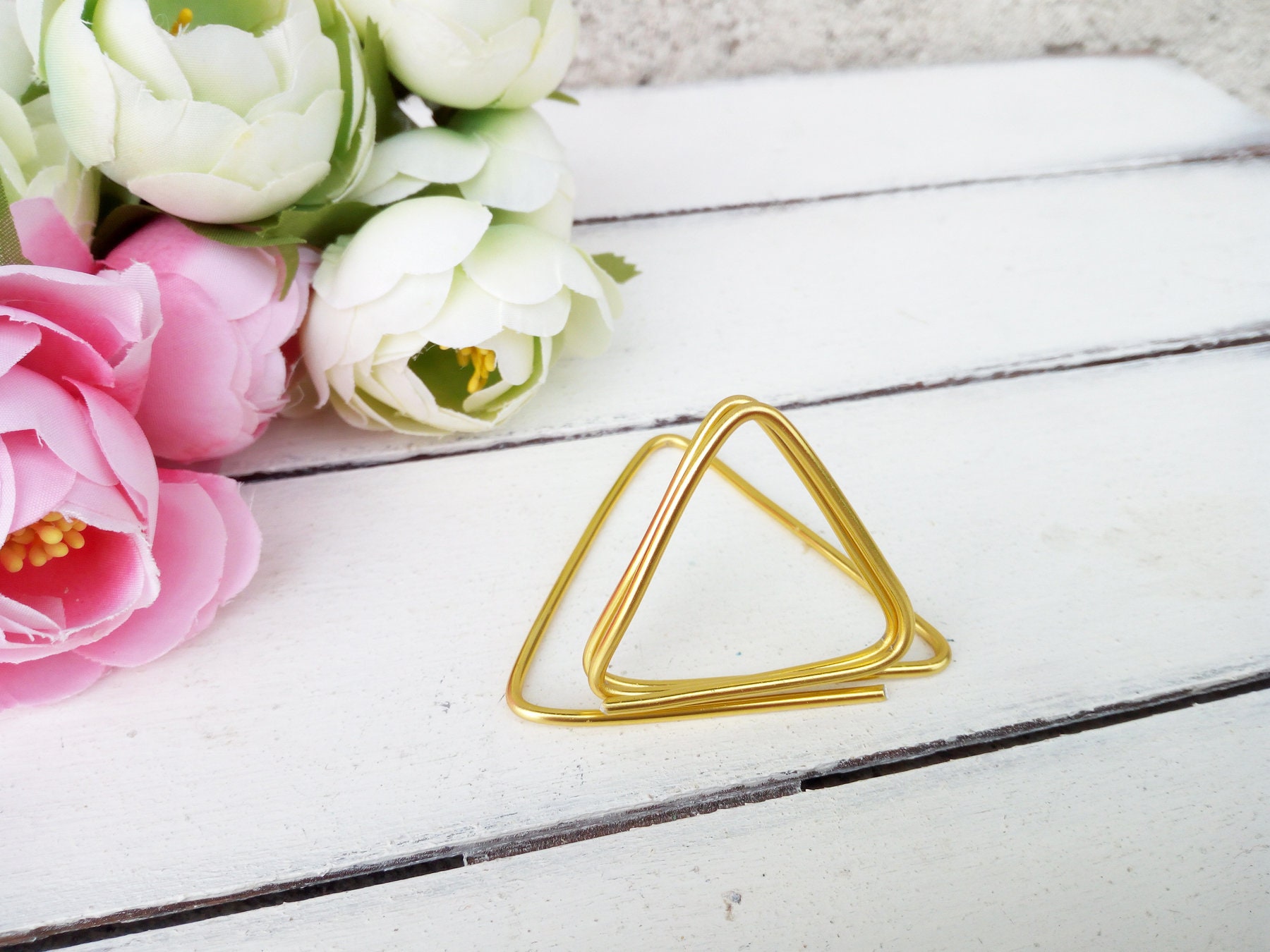 Triangle Table Number Holder Pyramid Menu Stand Geometric | Etsy