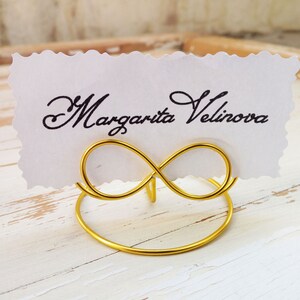 Infinity Place Card Holder, Name Tag Holder, Number Holder, Wedding ...