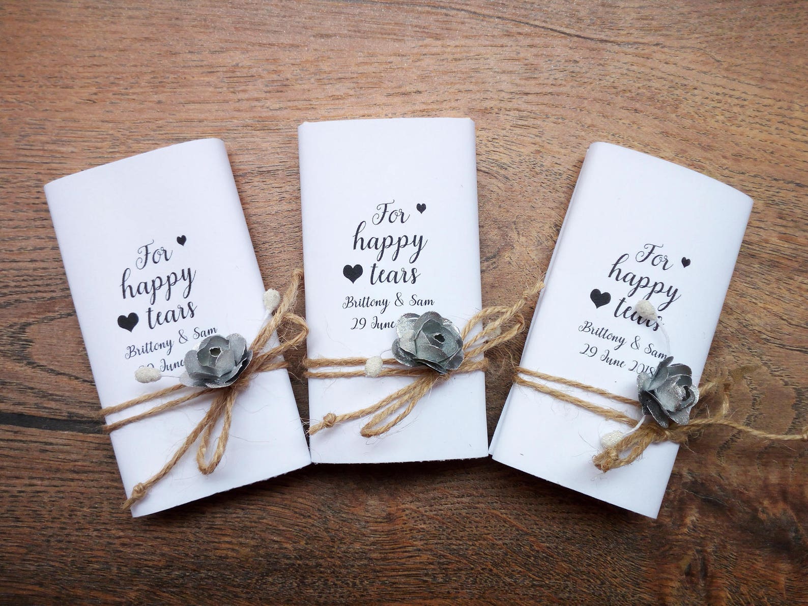 Happy Tears Tissue Pack, Tears of Joy Packs, Wedding Favors for Guests ...
