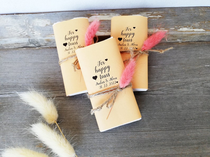 For Happy Tears Pack, Wedding Favors, Personalised Wedding Favors ...