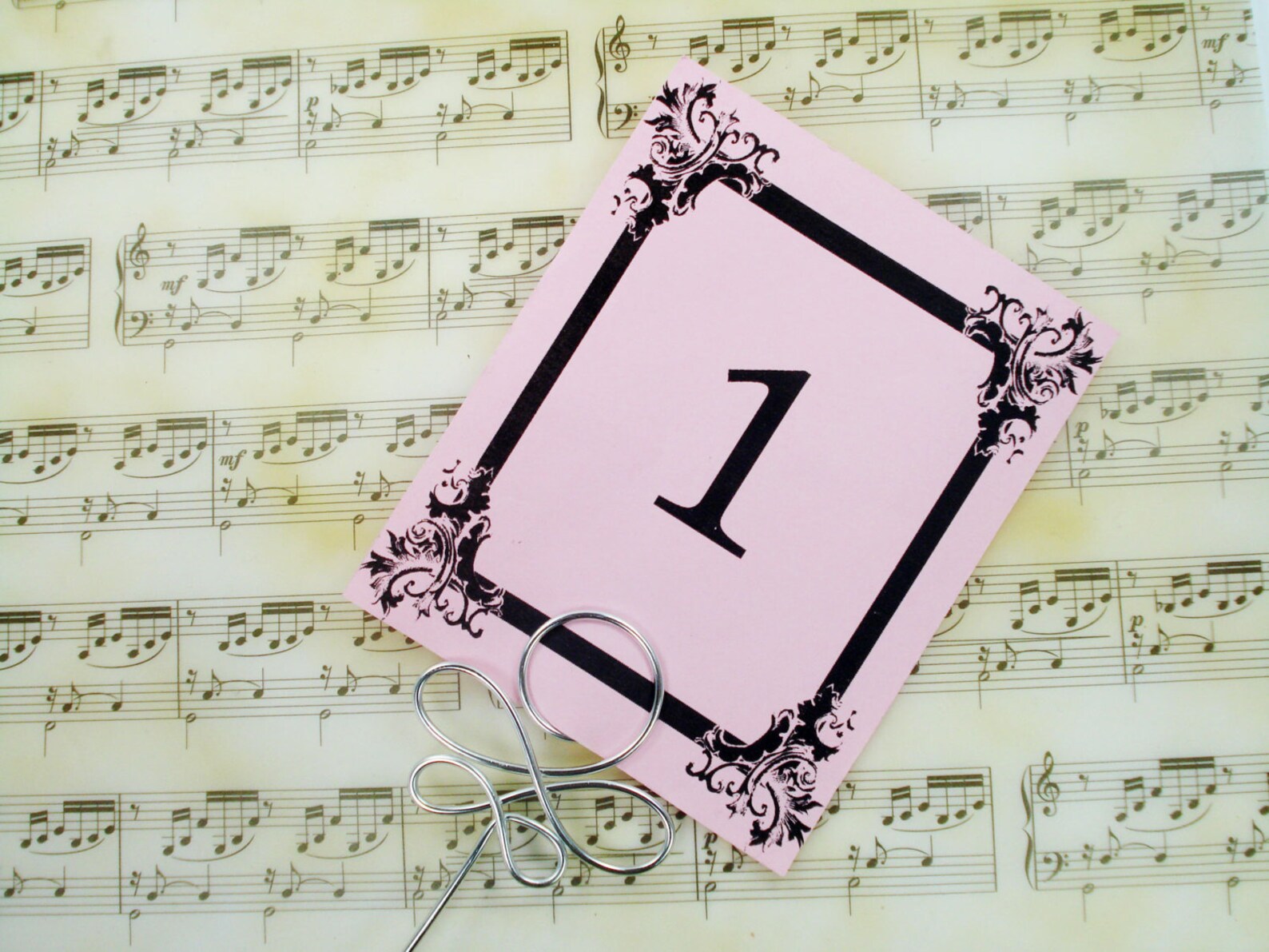 Number Holder Stick Wire Menu Card Stand Gold Elegant | Etsy