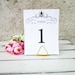 Triangle Table Number Holder Pyramid Menu Stand Geometric - Etsy