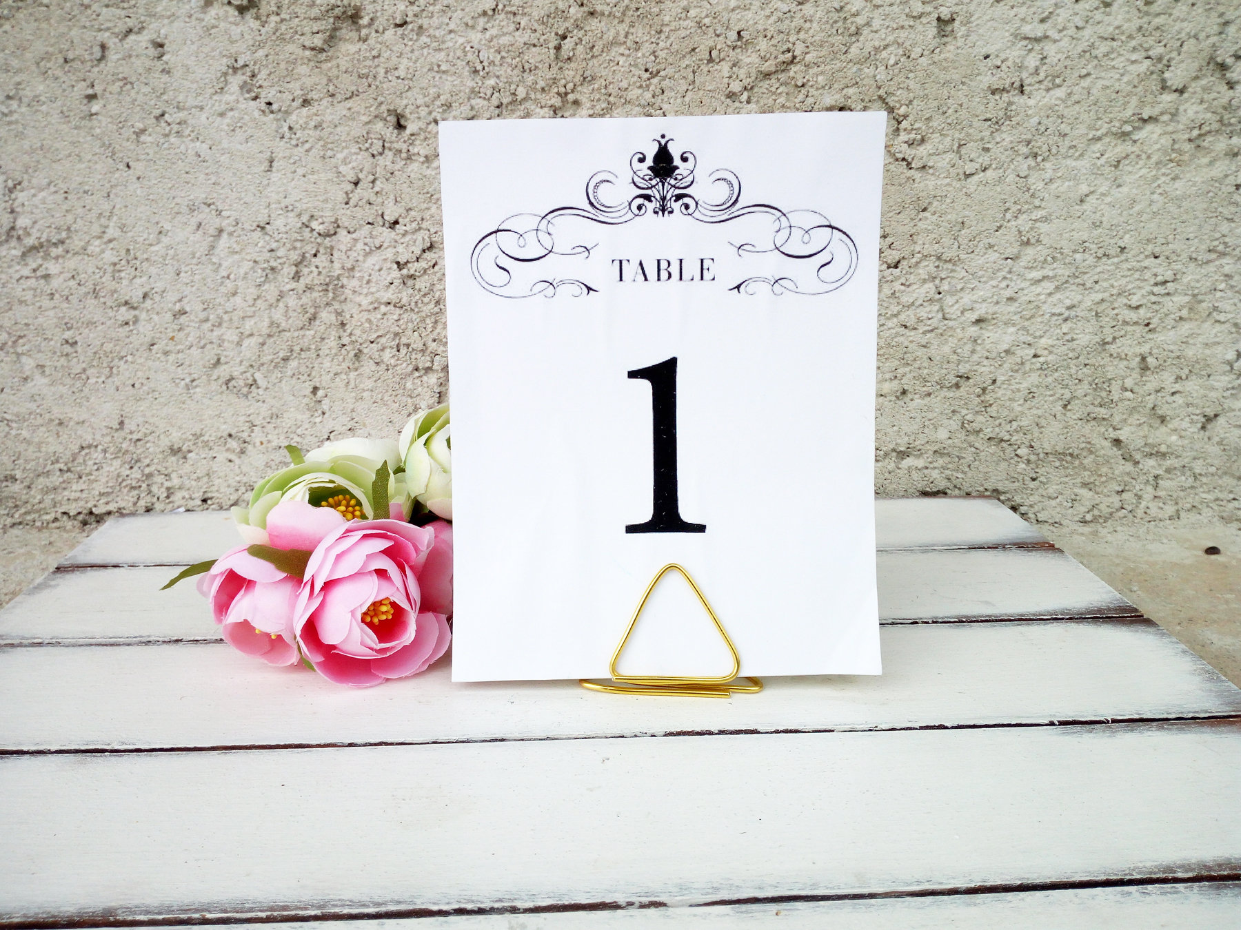 Triangle Table Number Holder Pyramid Menu Stand Geometric | Etsy