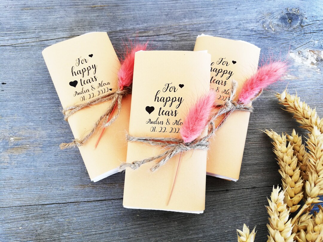 For Happy Tears Pack, Wedding Favors, Personalised Wedding Favors ...
