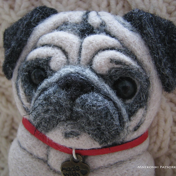 Felt Pug - Etsy
