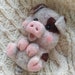 Pig Needle Felted Brooch Pink Piggy Needle Felting Brooch Wool Felt ...