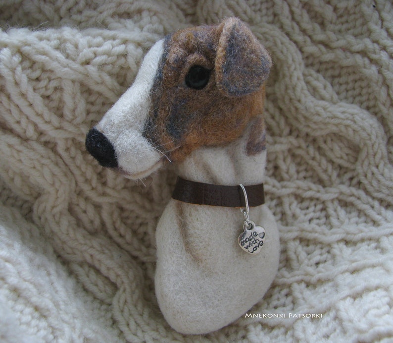 Whippet Dog Handmade Felted Brooch Made to Order Whippet Dog Pet ...
