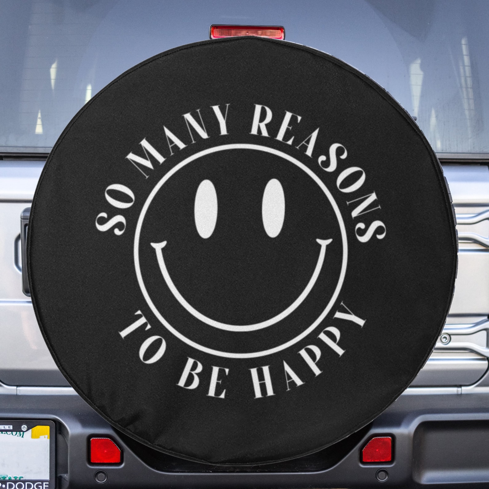 Happy Smiley Face Jeep Tire Cover With Backup Camera Hole Etsy