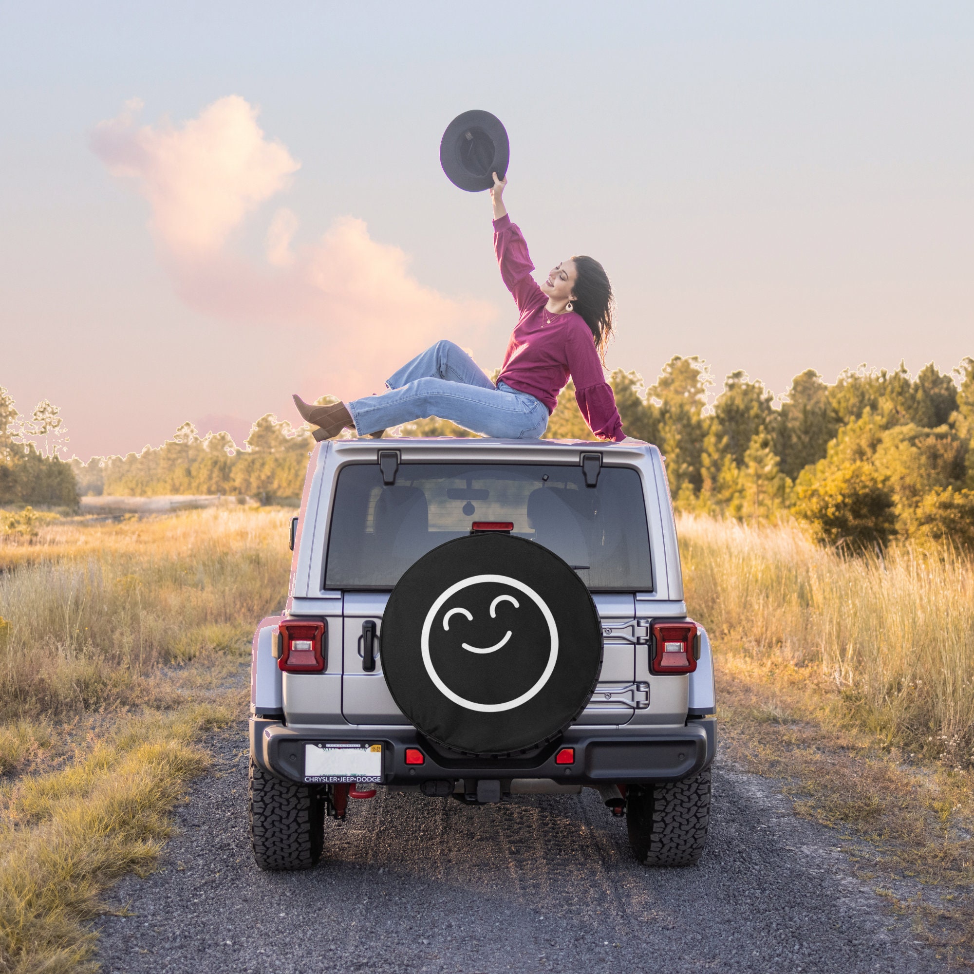 Smiley Face Cover Spare Tire Cover For Jeep Wrangler Jeep Etsy