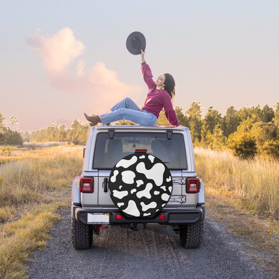Cow Animal Print - Spare Tire Cover for Jeep Wrangler, Jeep Liberty ...