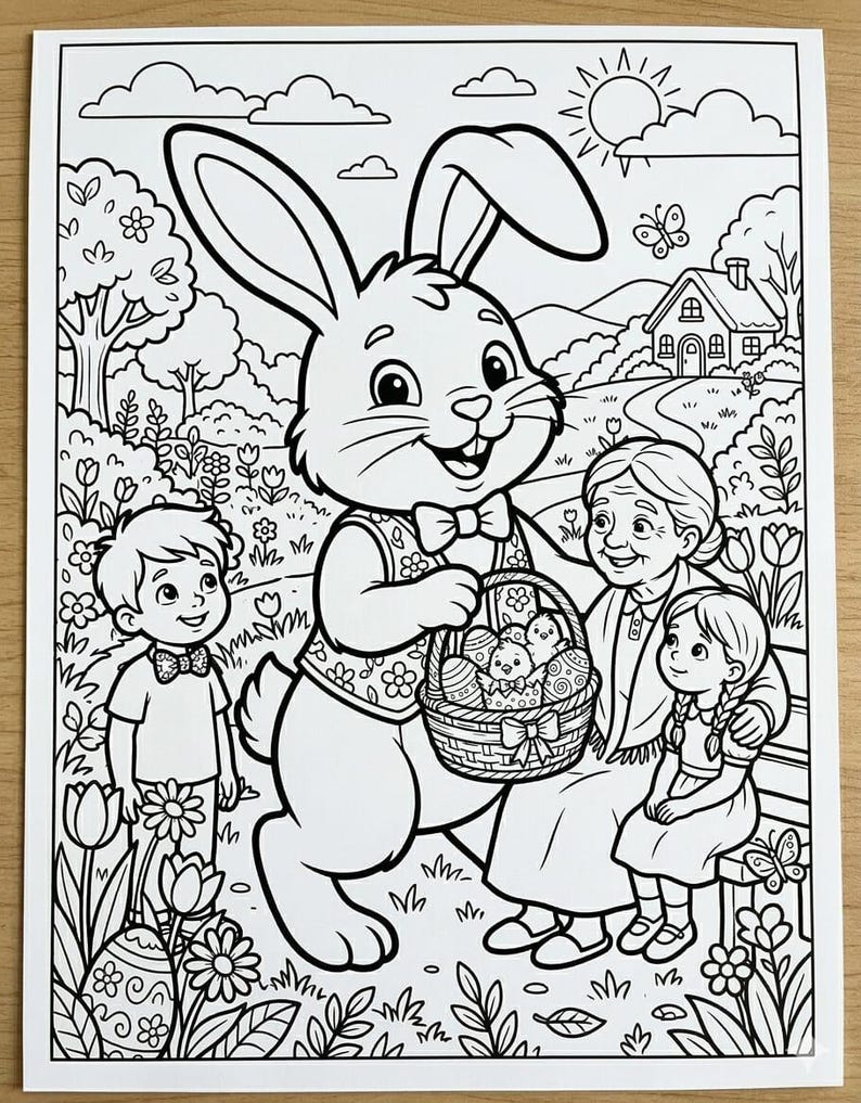 Easter Kids Coloring Book, Activity Pages, Preschool Easter Fun ...