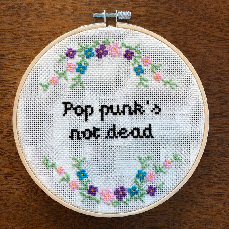 Pop Punk's Not Dead Cross Stitch - Etsy