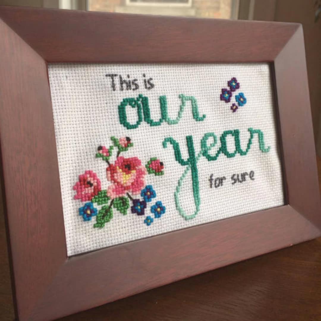 100 Resolutions Cross Stitch - Etsy